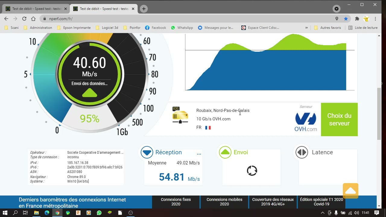 Tester sa connexion internet avec NPERF - YouTube