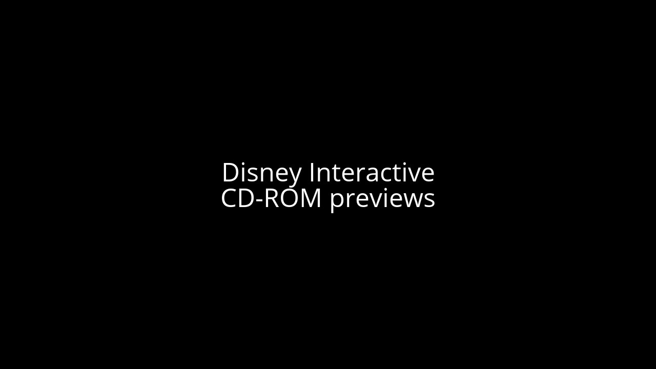 Disney Interactive CD-ROM previews - YouTube