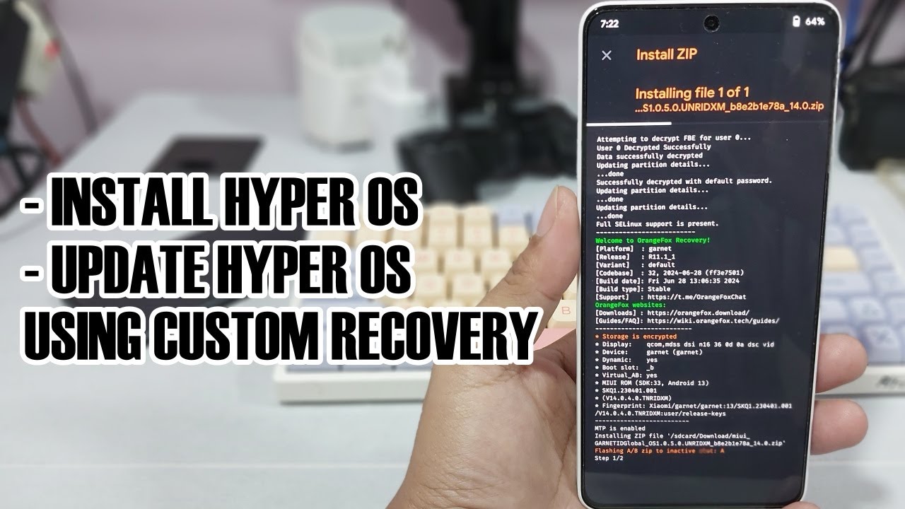 Cara Install HyperOS/ Update HyperOS Lewat TWRP/ Custom Recovery All ...
