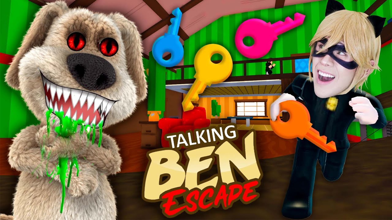 ESCAPE TALKING BEN CAT NOIR😱|ROBLOX MIRACULOUS 💕 - YouTube