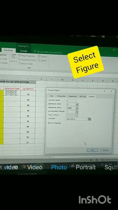 How to Use Spin Button in Ms Excel I Excel मे spin बटन कैसे उसे करे #viralvideo#viralshort - YouTube
