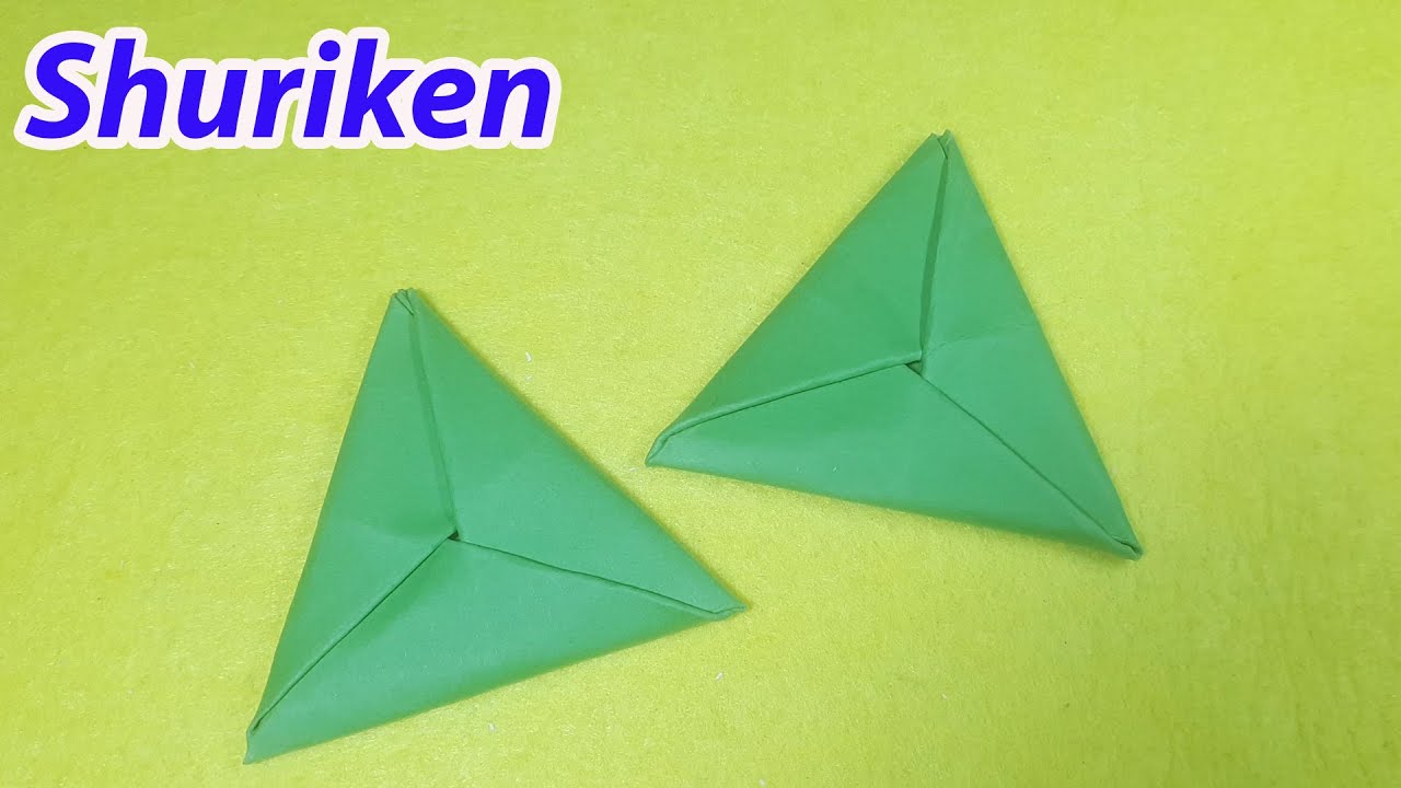 How to make a shuriken out of paper Origami shuriken - YouTube
