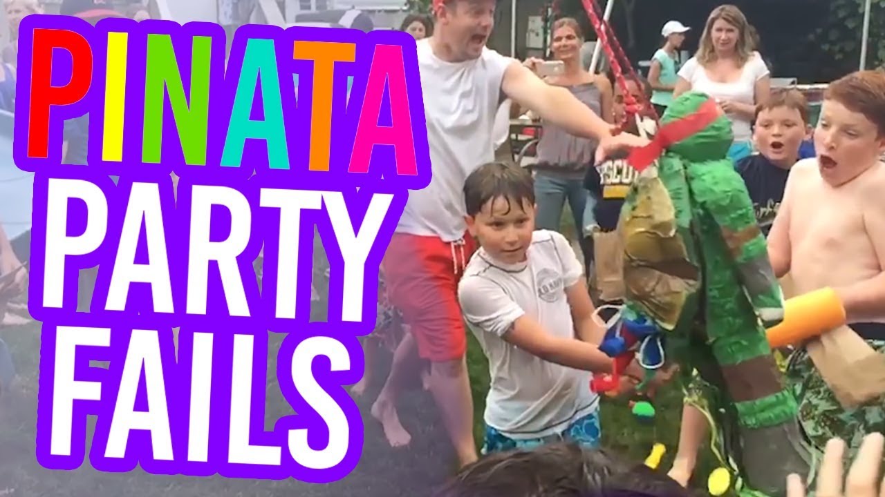 PINATA PARTY PROBLEMS | Funny Pinata Fails - YouTube