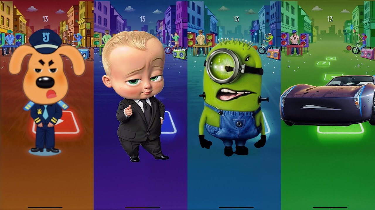 Babybus vs Boss Baby vs Cars 3 vs Minions.EXE | Tiles Hop EDM RUSH 🎶 ...