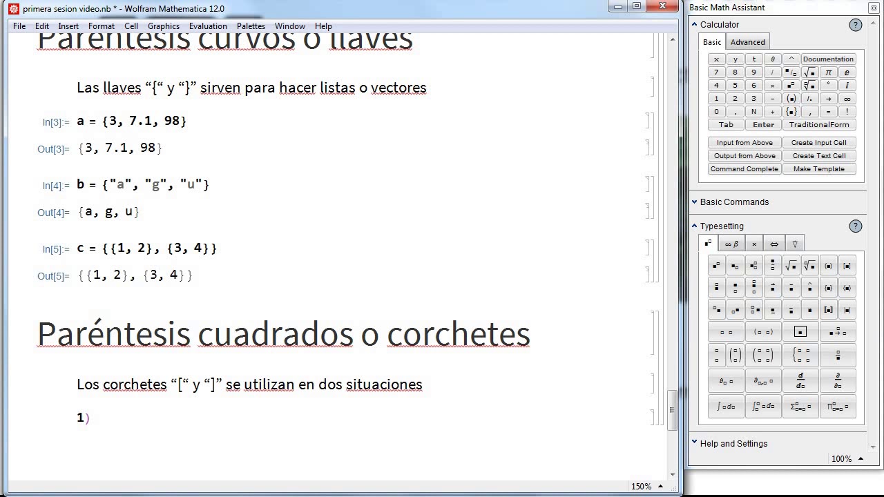 primera sesion Mathematica tercera parte - YouTube