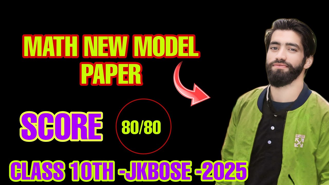 CLASS 10TH MATH || NEW MODEL PAPER|| JKBOSE 23_24 || IMPORTANT QUESTIONS. - YouTube