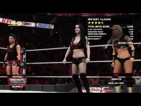 WWE 2K18 Paige, Mandy Rose & Sonya Deville Vs Ruby Riot, Liv Morgan & Sarah Logan - YouTube