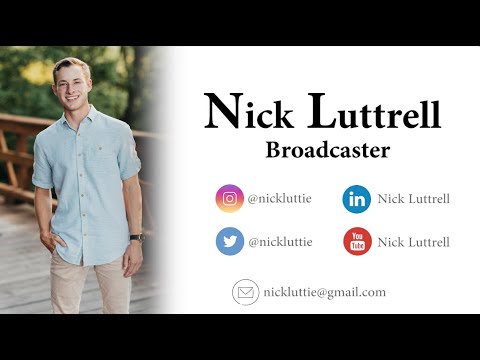 Nick Luttrell High School On-Air Talent Demo Reel - YouTube