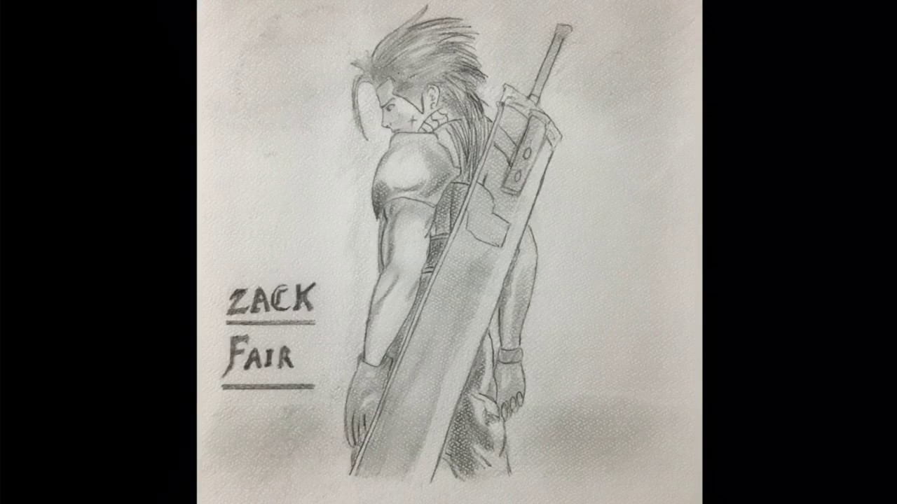 Drawing Zack Fair | Final Fantasy VII crisis core - YouTube