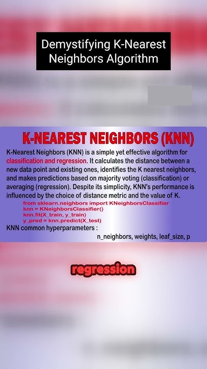 Demystify K Nearest Neighbors Algorithm Quick ML Guide #shorts - YouTube