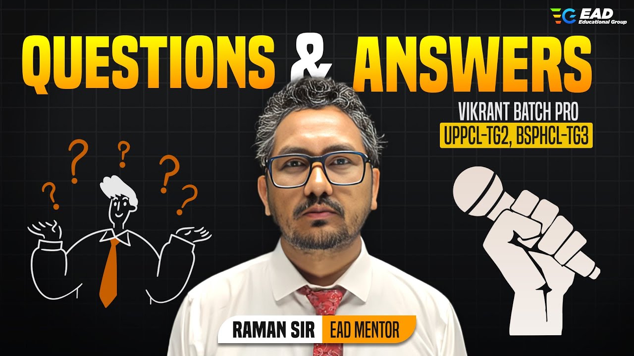 Special Guidance Session by Raman Sir for BSPHCL TG3 and UPPCL TG2 | Vikrant Batch Pro - YouTube