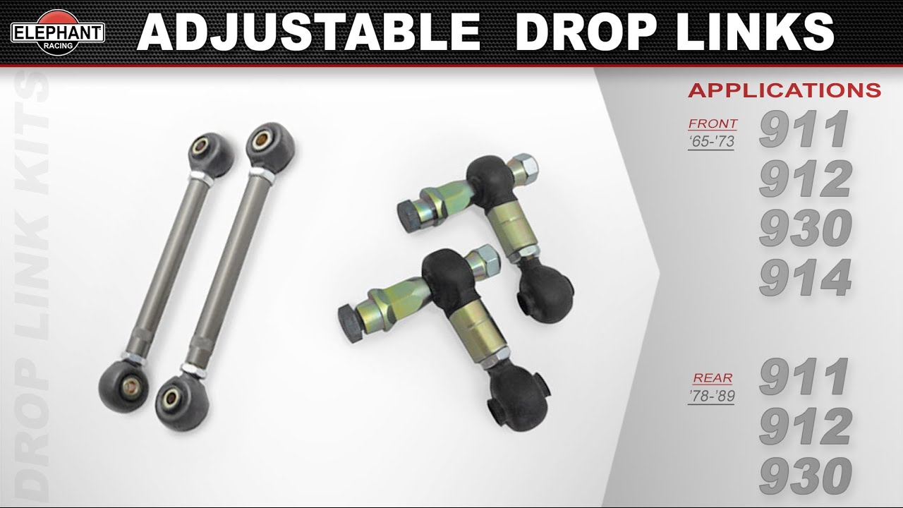 Adjustable Drop Links for Porsche 911, 912, 930 and 914 Elephant Racing ...