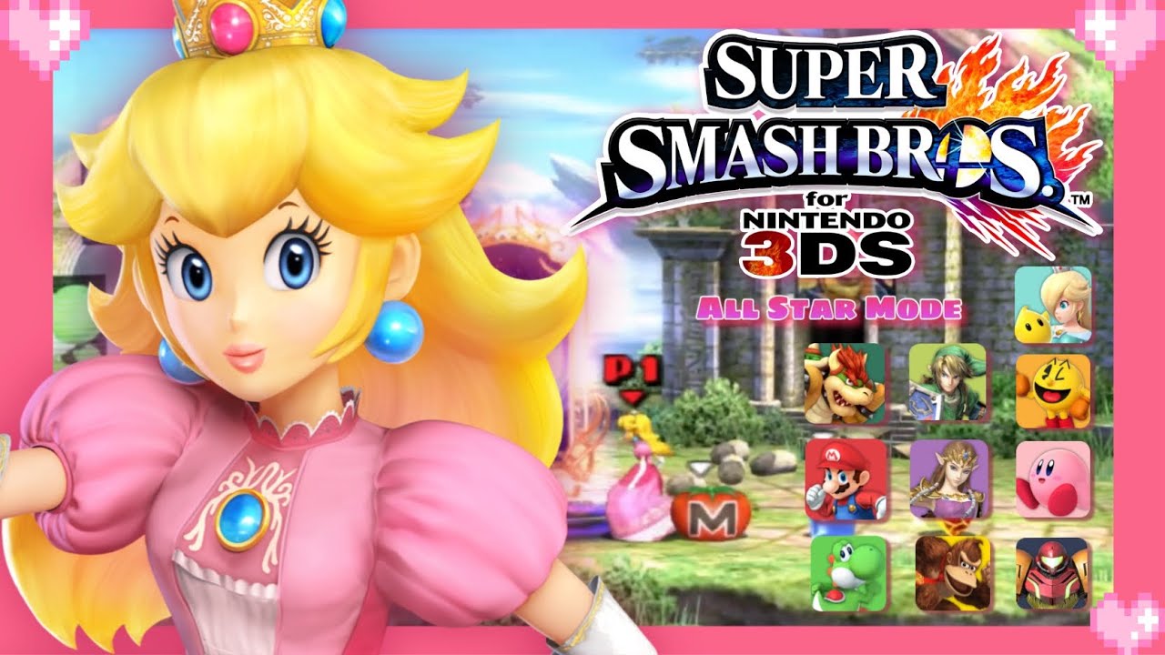 💗 Super Smash Bros. 3ds (All stars) Peach Gameplay 💗 - YouTube