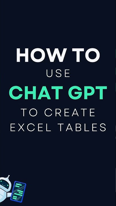 How CHAT GPT can create excel tables and summaries #howto #chatgpt # ...