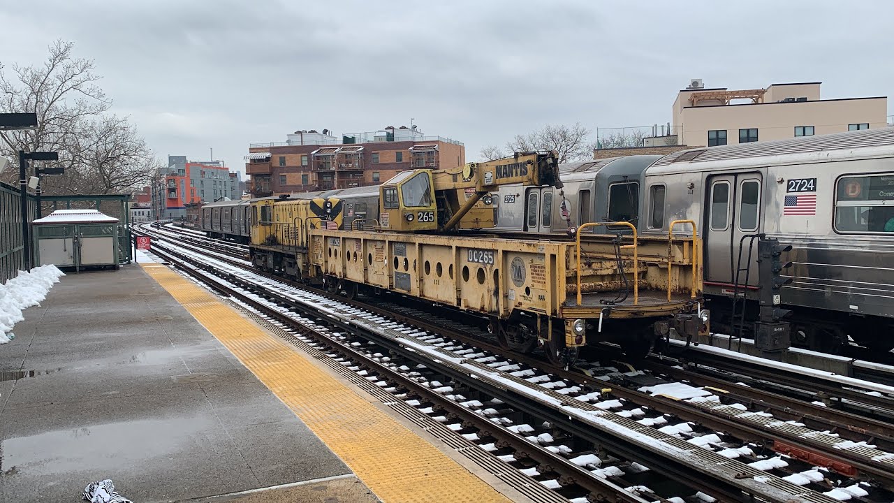 MTA: R52 Work train deadheading to 38th Street Yard bound. - YouTube