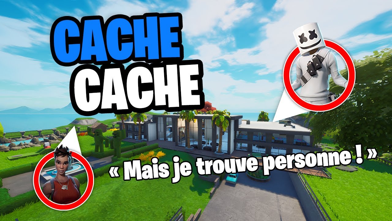 CACHE CACHE MAP VILLA SUR FORNITE CRÉATIF ! ( Je galère dans ma propre map ) - YouTube