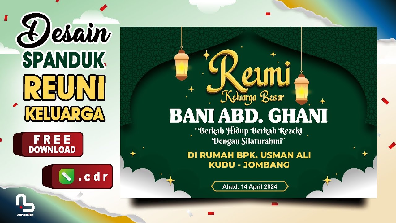 Desain Banner Reuni Keluarga - Spanduk Halal Bihalal (Free CDR) - # ...