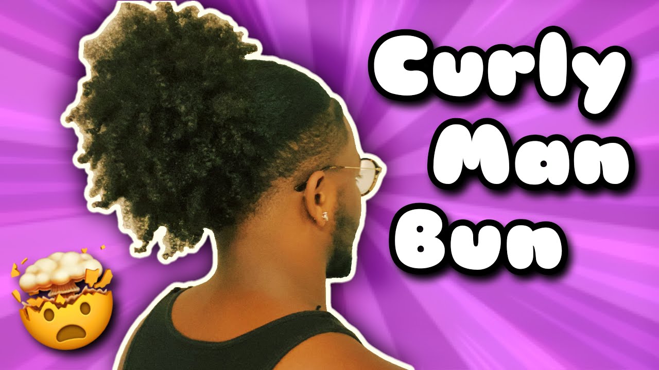 Men’s Curly Bun Tutorial: Low Puff🐡 - YouTube