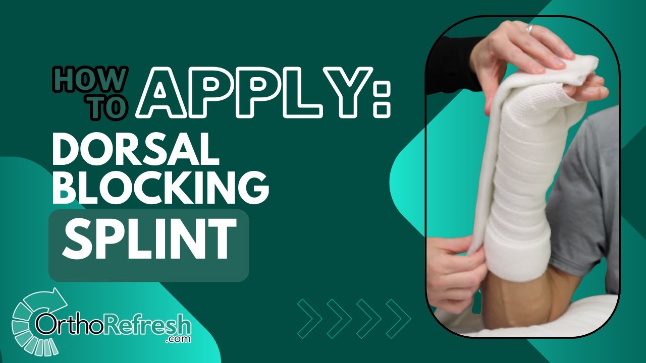 How to splint a cut hand, possible tendon or nerve cut - Apply a Dorsal ...