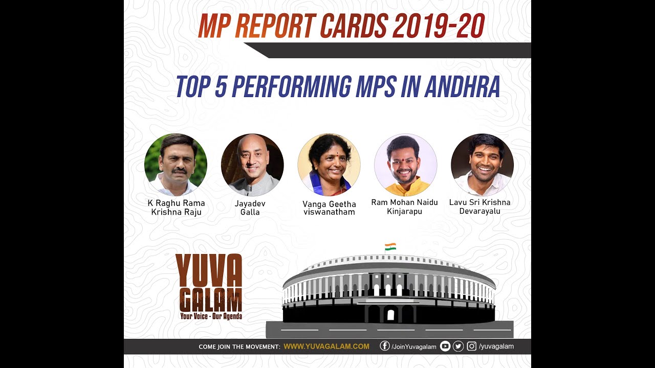 LokSabha MPs Report Card For Andhra Pradesh 2019-2020 By Yuvagalam ...