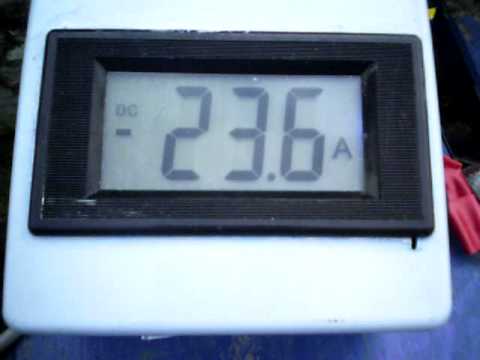 P W M outboard current draw on digital amp meter - YouTube