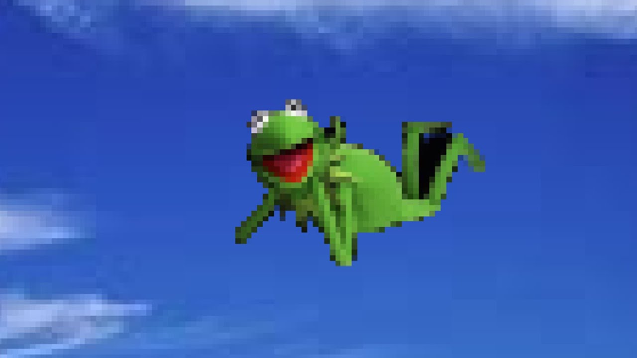 Kermit the frog falls of a bed - YouTube