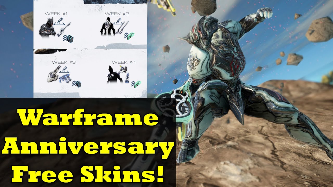 Warframe's 8th Anniversary Now! Free Rhino Dex Skin And Goodies! - YouTube