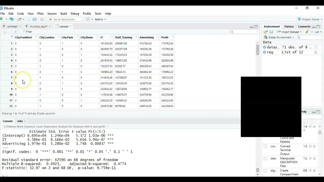 Built a Multiple Linear Regression in R Part 2 - YouTube