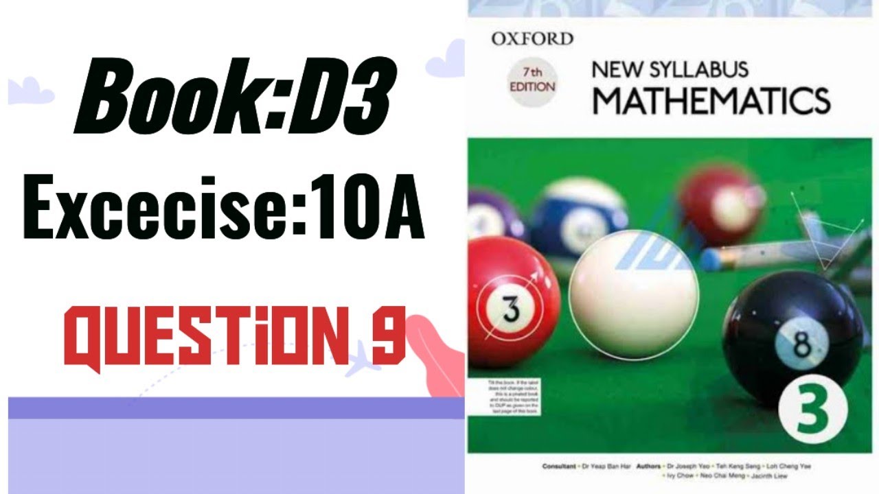 Advanced Circle Geometry: Exercise 10A, Question 9 Solved (Book D3) # ...