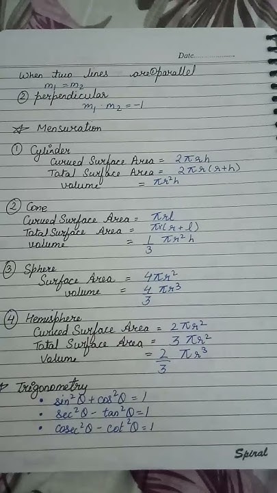 class 10 icse maths all important formulae #class10th #2023 #maths # ...
