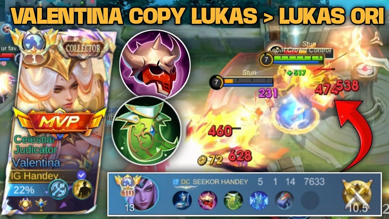 VALENTINA MID BUILD TANK COPY LUKAS TERLALU OP?! WAJIB COBA SIH SEBELUM ...