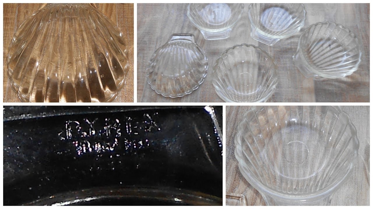 Pyrex 5 x Scallop Shell Bowls / Dishes No 481 7 Oz Ovenproof Glass ...