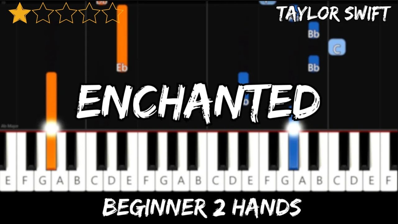 Taylor Swift - Enchanted - Easy Beginner Piano Tutorial - For 2 Hands ...