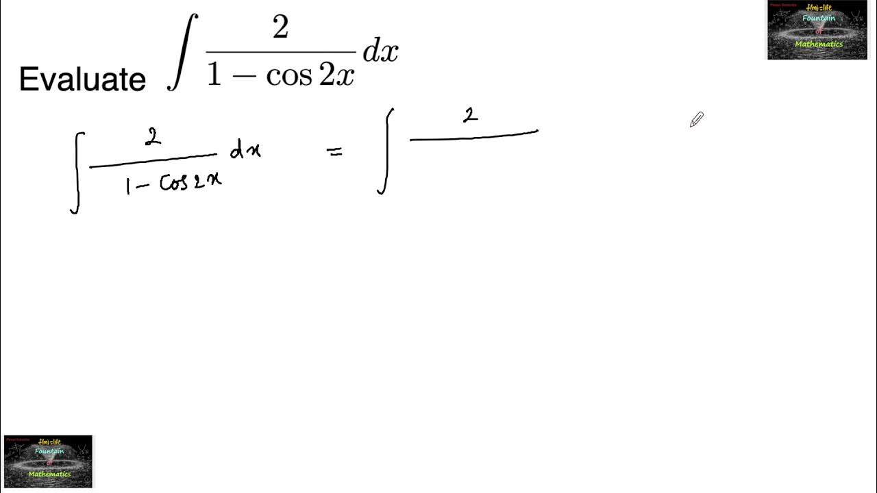 Evaluate integral ∫2/1-cos2x dx Indefinite Integrals RD Sharma Class 12 part 2 Chapter VSAQ ...