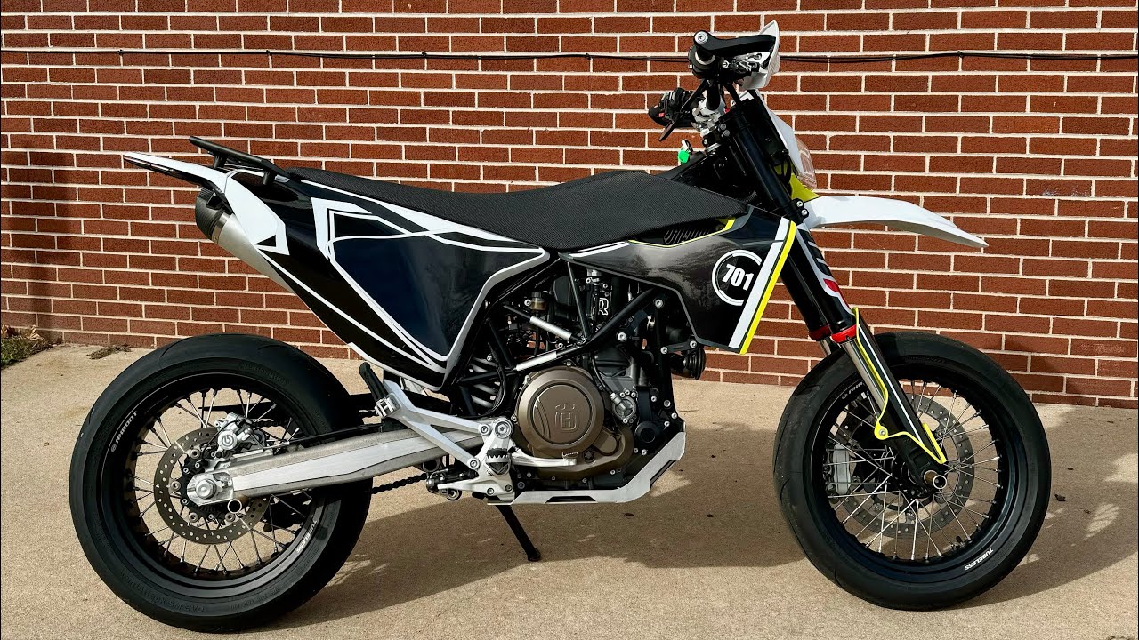 2020 Husqvarna 710 Supermoto SM exhaust - YouTube
