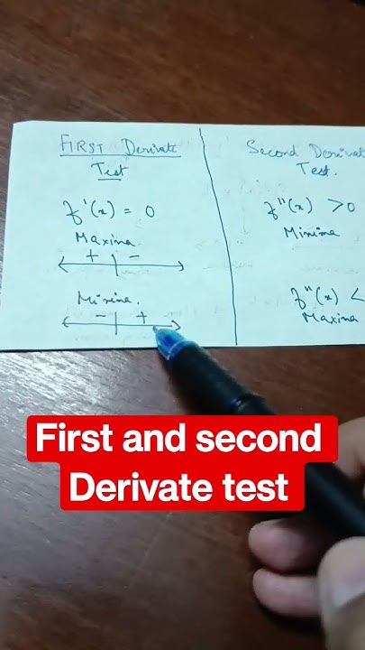 🤓💯 First and second derivative test in Calculus 🤓💯 #study #shorts # ...