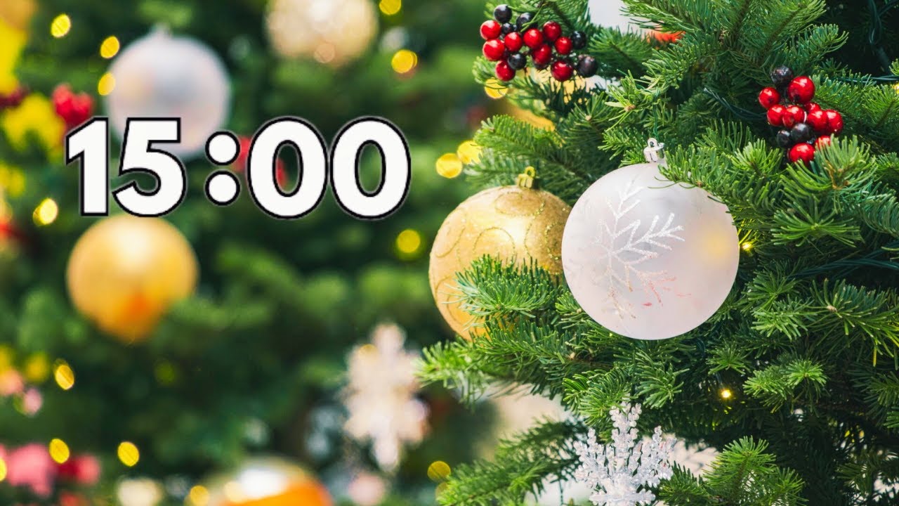 15 Minute Christmas Countdown Timer | Christmas Background | Christmas ...