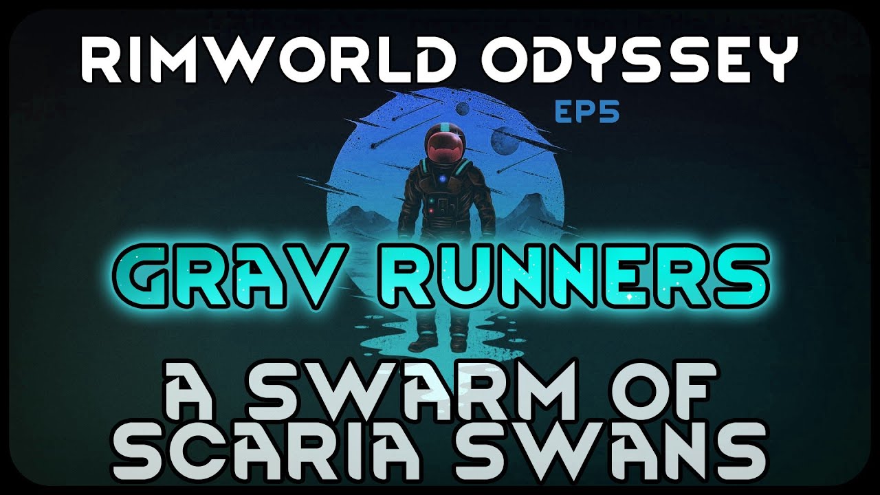 A Swarm of Scaria Swans in RimWorld Grav Runners - Surveying a Mech ...