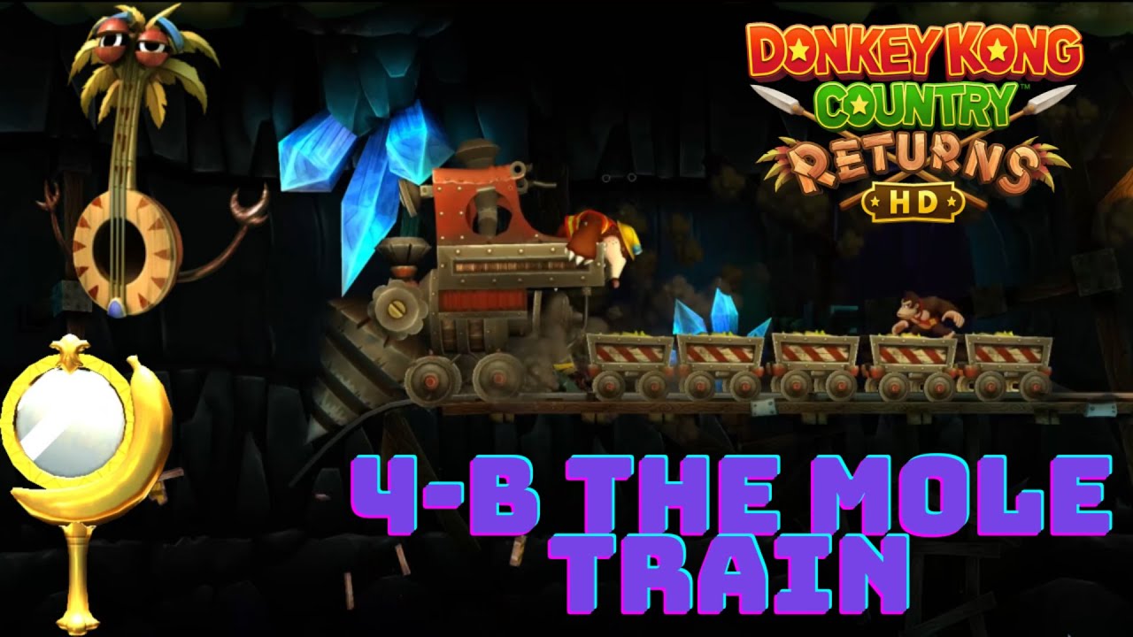 [Donkey Kong Country Returns HD] Mirror Mode 4-B The Mole Train 100% ...