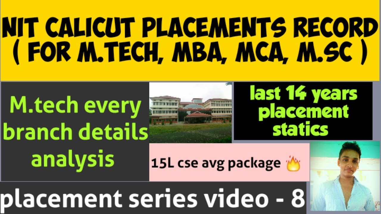 NIT Calicut placements | M.tech | MBA | MCA | m.sc | package - YouTube