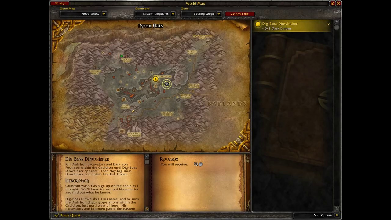 World of Warcraft Quests - Big Boss Dinwhisker - YouTube