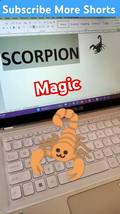 Scorpion 🦂 Shortcut Trick Ms word || #shorts #ytshorts #shortsfeed #tricks #computer - YouTube