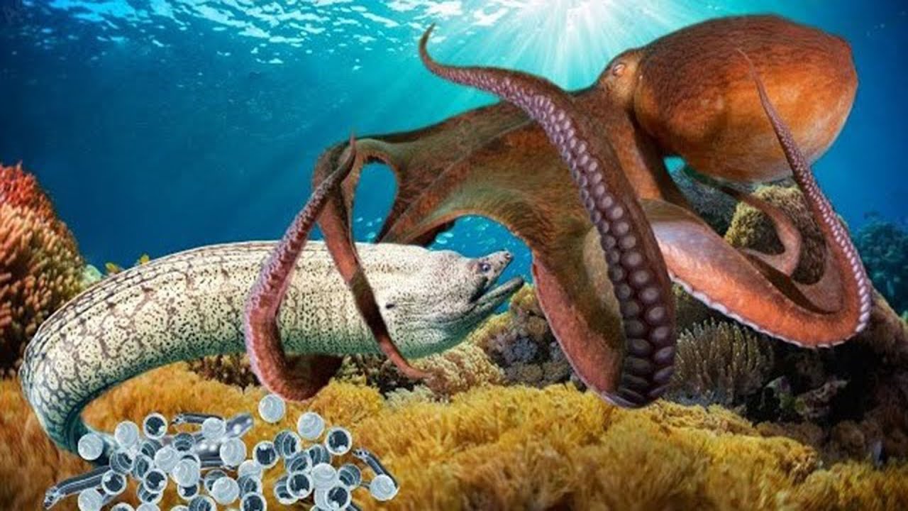 জলের নিচের চূড়ান্ত যুদ্ধ! Octopus vs. Moray Eel: The Ultimate ...