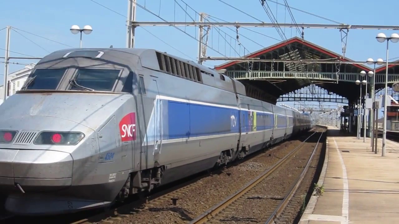 TGV 9868 Perpignan - Bruxelles à Sète - YouTube