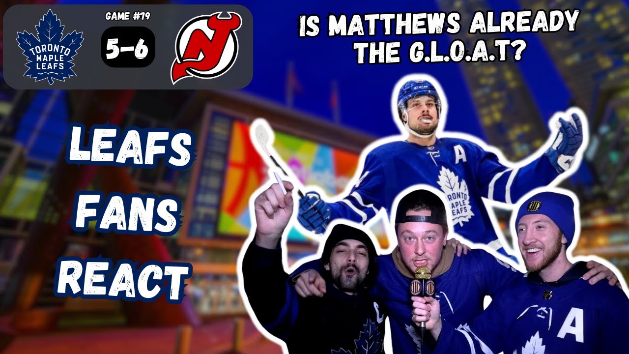 Another 2 For Papi! | Leafs Fans React (TOR 5-6 NJD) - YouTube