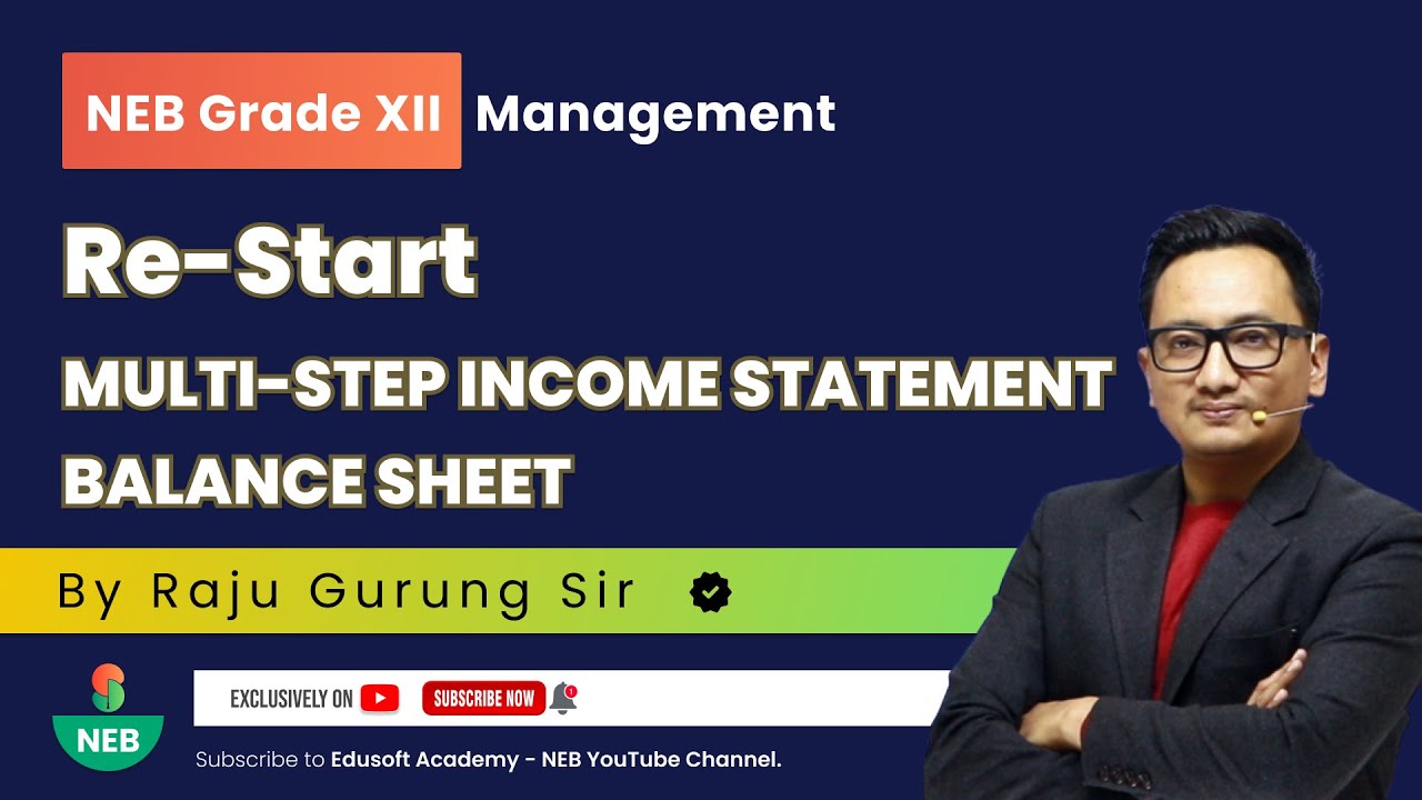 Multi-Step Income Statement Balance sheet - Grade XII | Accounting Live ...