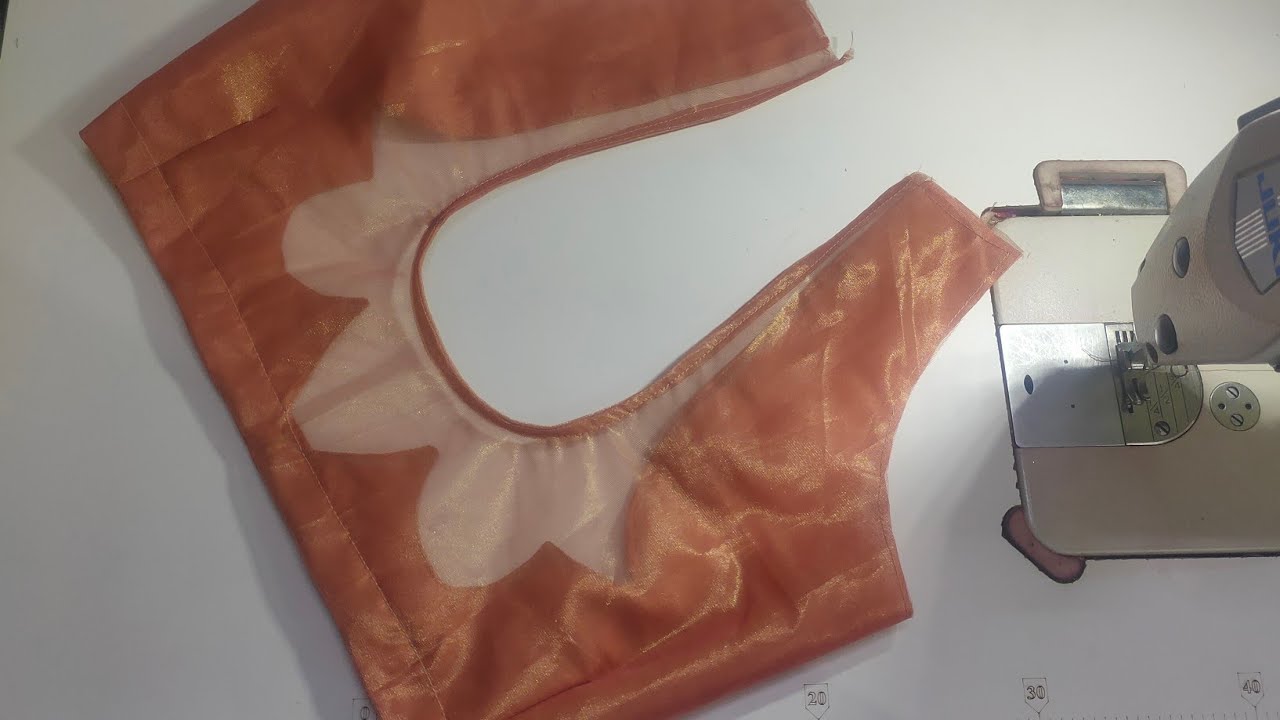 Simple Blouse Transparent Net Neck Design/transparent neck design ...