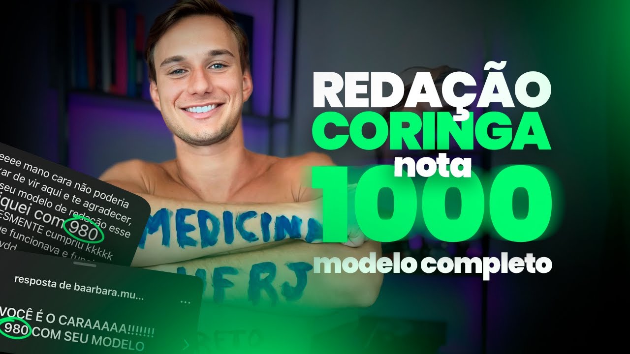 MODELO DE REDAÇÃO CORINGA PARA O ENEM 2024 (ATUALIZADO) - YouTube