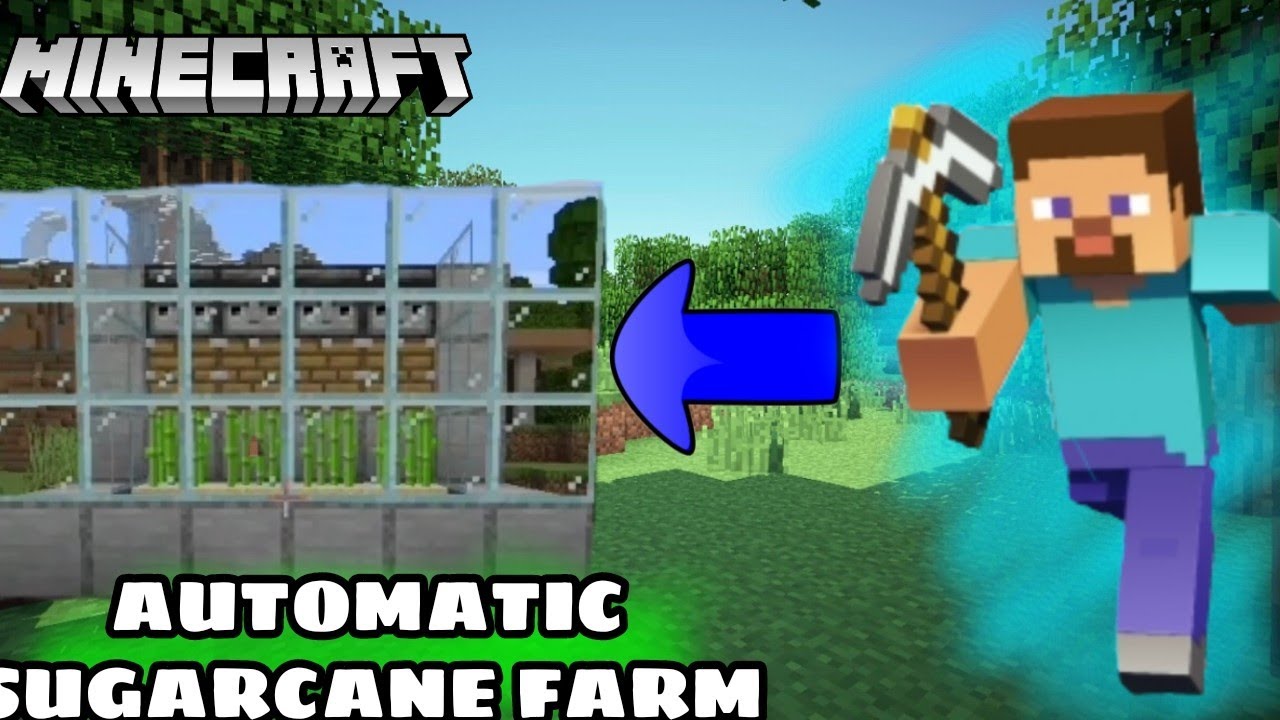 AUTOMATIC SUGARCANE FARM | TUTORIAL | MINECRAFT | FAIZ PACHU OFFICIAL ...