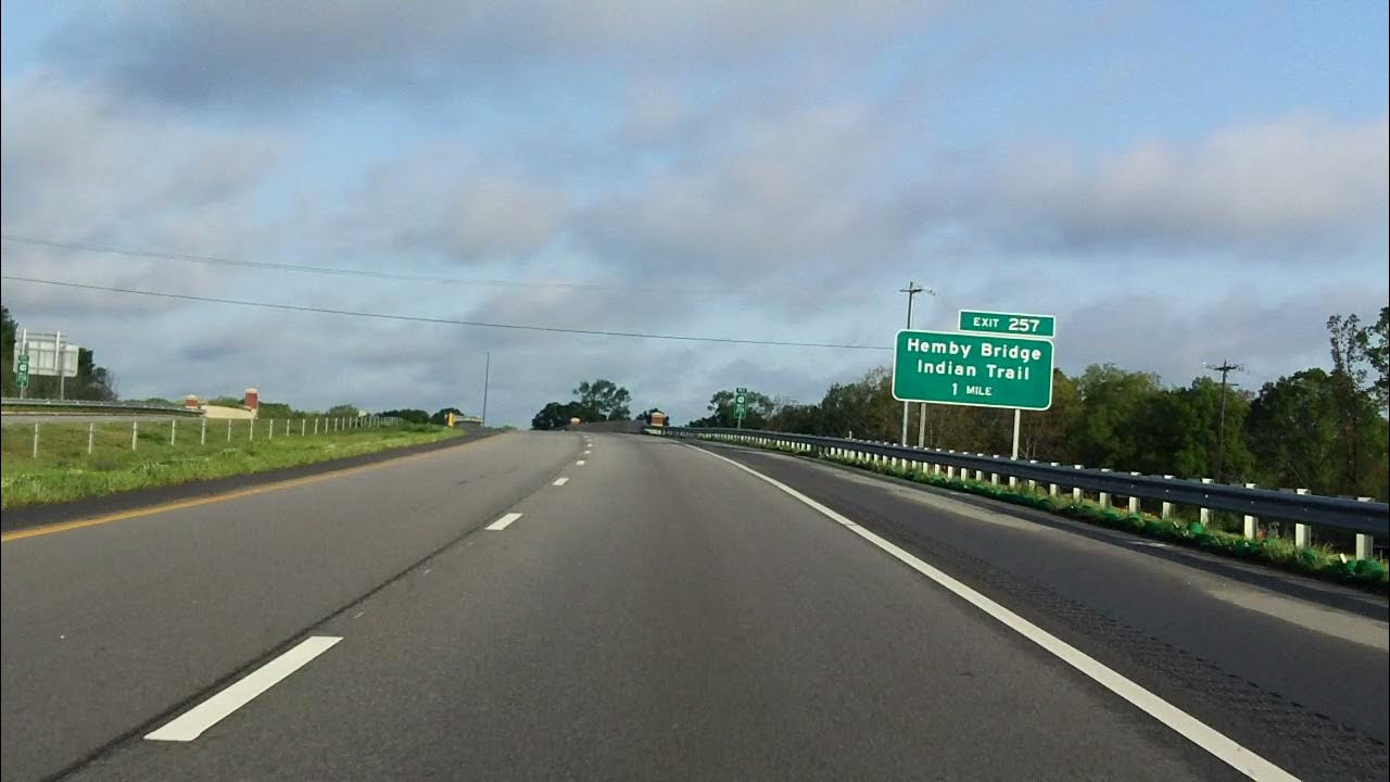 Monroe Expressway (US 74 BYPASS Exits 264 to 253) westbound - YouTube